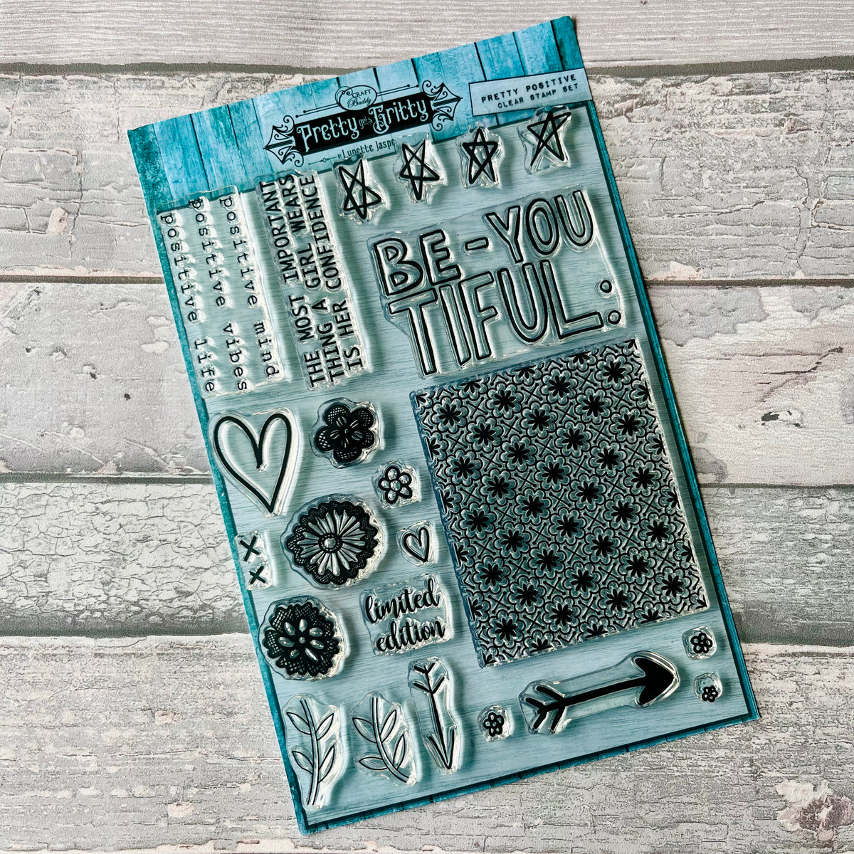 Pretty Positive A5 Stamp Counter Sample – Pretty Gets Gritty