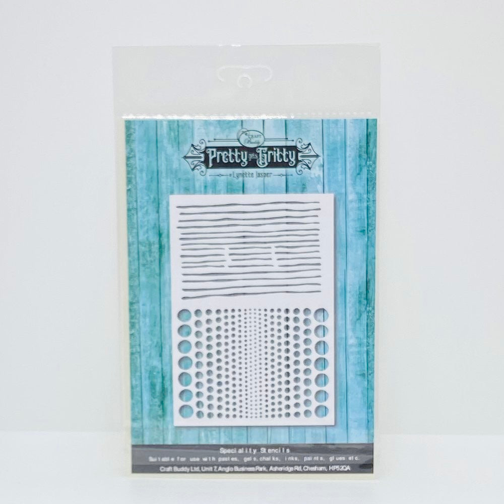 Gritty Lines and Circles A5 Stencil | Pretty Gets Gritty