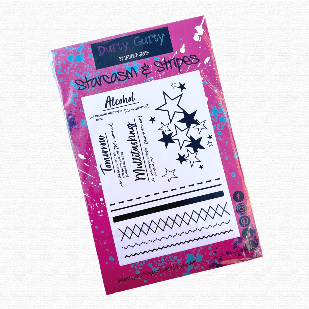 Starcasm & Stripes A5 Stamp Counter Sample – Pretty Gets Gritty