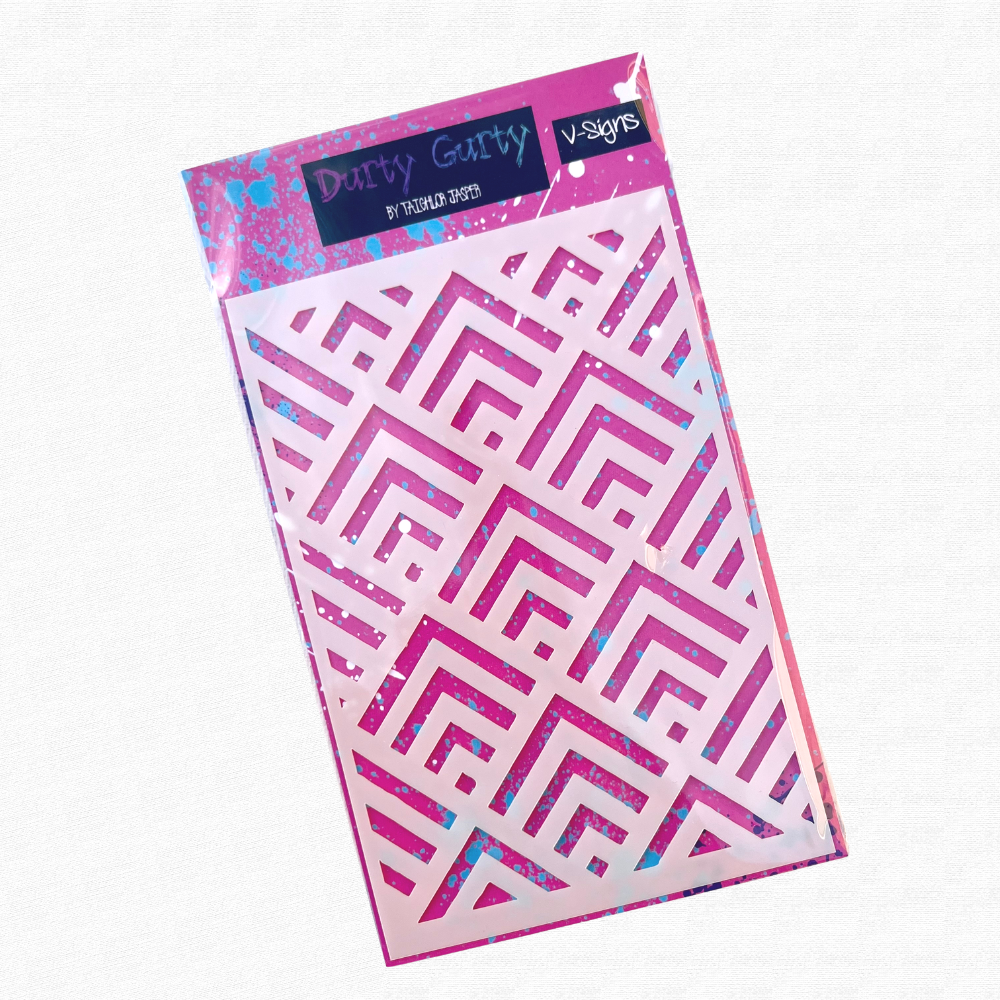 V-Signs Stencil – Pretty Gets Gritty