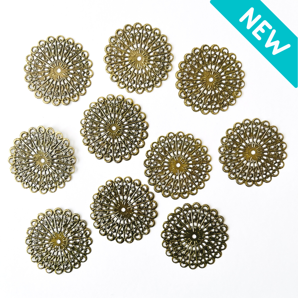 Metal Filigree Disk- 10 Pack – Pretty Gets Gritty